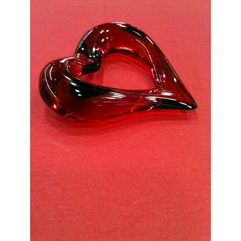 Pendentif Baccarat Coeur en cristal rouge Pendentif Baccarat Coeur en cristal rouge