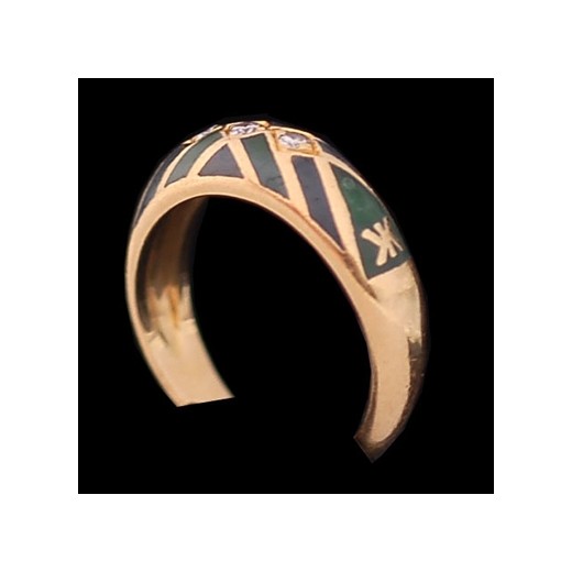 Bague Korloff en or, émail et diamants