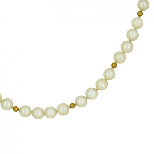 Collier Long de Perles de Culture en Or